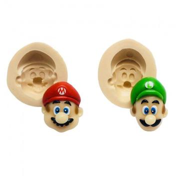 Kit Moldes de Silicone Rosto do Mario e Luigi - Cia do Molde - Molde e ...