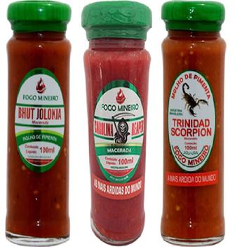 kit Molho de Pimenta Carolina Reaper-Bhut Jolokia - Trinidad Scorpion ...