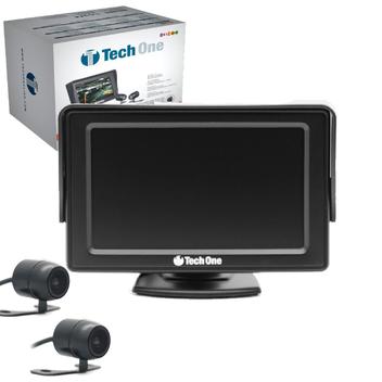 Kit Monitor 4.3 + Câmeras Ré E Frontal Borboletas Tech One - Monitor ...