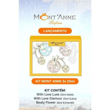 Kit Mont'anne Parfums Git Set 25ml 3 peças (Conjunto para Presente ...
