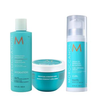 Kit Moroccanoil Hydrating - Shampoo 250ml + Weightless Hydrating Mask ...
