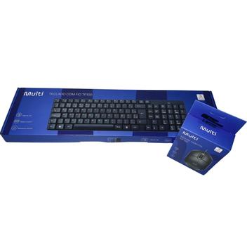 kit Mouse com Fio MF 100 USB 1200 DPI e Teclado mult - multlaser - Kit ...