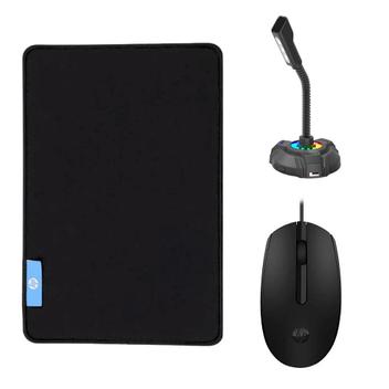 Kit Mouse Pad Speed Gamer + Mouse Óptico com Fio + Microfone - HP ...
