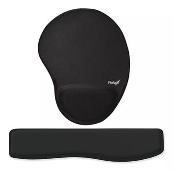 Kit Mousepad Apoio Ergonômico Teclado Preto - Reflex - Mouse Pad ...