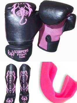Kit Muay Thai Luva+ Caneleira Pró Combate+Bandagem+bucal - Talenttos Sport Fight - Kit Boxe e ...