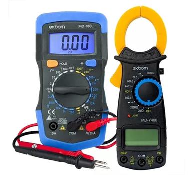 KIT Multimetro Digital Portátil + Alicate Amperímetro - EXBOM ...