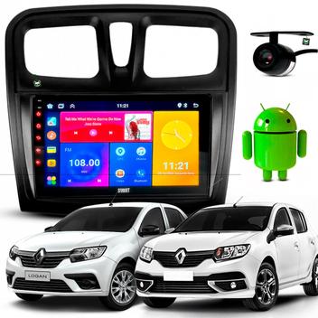 Kit Multimidia Android 9 Pol Sandero Logan 2015 2016 2017 2018 - Tech One - Central Multimídia ...