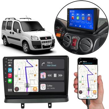 Kit Multimidia Doblo 2000-2021 9 Pol Android-Auto Mp5 BT - E-Connect Player - Central Multimídia ...