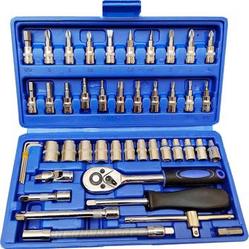 Kit Multiuso Soquete Ferramentas 46 Peças com Estojo - SOQUETES - Jogo ...