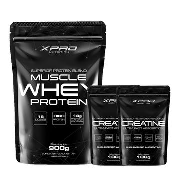 Kit Muscle Whey Protein 900gr + Creatina 200gr XPRO Nutrition - Kit de ...