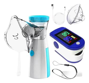 Kit Nebulizador, Inalador Silencioso + Oxímetro - BeeChip - Inalador ...