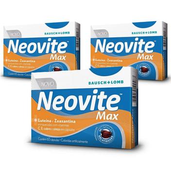 Kit Neovite Max 60 Cápsulas Gelatinosas Com 3 Unidades Cada - Bausch ...