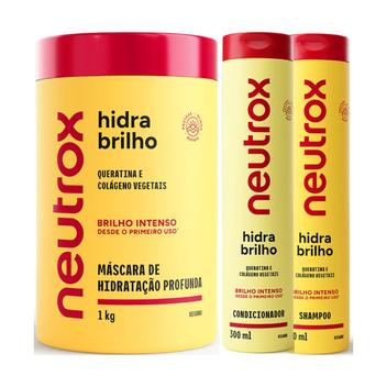 Kit Neutrox Hidra Brilho Duo 300ml Creme De Tratamento 1Kg - Kit de ...