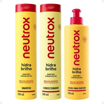 Kit Neutrox Hidra Brilho: Shampoo, Condicionador e Creme para Pentear ...