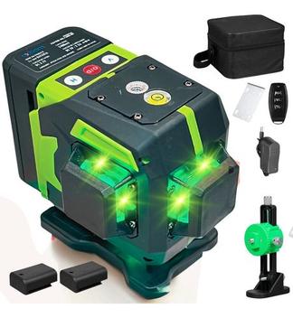 Kit Nível Laser Profissional 3d 12 Linhas 30mts E Acessórios - Genérico ...