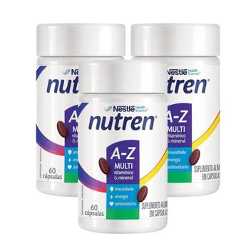 Kit Nutren A-Z Multi Nestlé Com 3 Unidades De 60 Cápsulas Cada - NESTLE ...