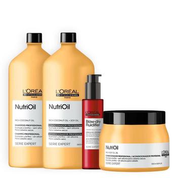 Kit NutriOil Sh 1500ml + Cond 1500ml + Masc 500ml + Fluidifier 150ml ...