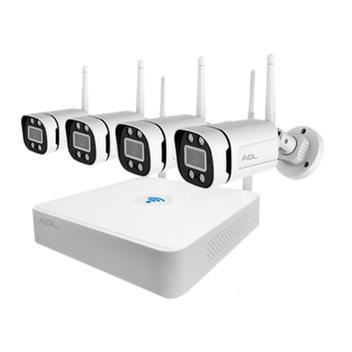Kit NVR + 4 Câmeras Ip FULL HD Wi-Fi 1080p S/ Fio Agl - Câmera IP ...