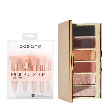 Kit Océane Mini Kit com 5 Pincéis e Glam To Go Palette Paleta de ...