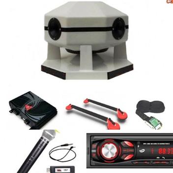 Kit Octo Propaganda Volante Fibrasom+Microfone s/fio + Rádio - Kit Youtuber - Magazine Luiza