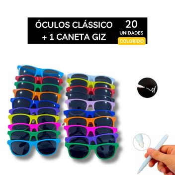 Kit Óculos Escuro MADU Clássico Quadrado WF Festa Balada Casamento Com ...