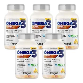 Kit Ômega 3 Com 5 Potes De 60 Cápsulas Cada - KATIGUA - Ômega 3 / Óleo ...