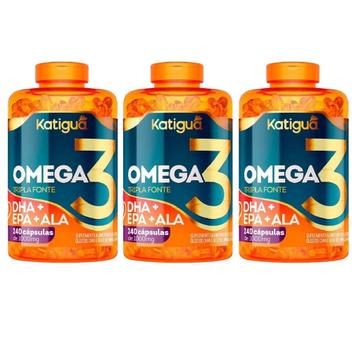 Kit Ômega 3 Tripla Fonte Katiguá Com 3 Potes De 240 Cápsulas Cada ...