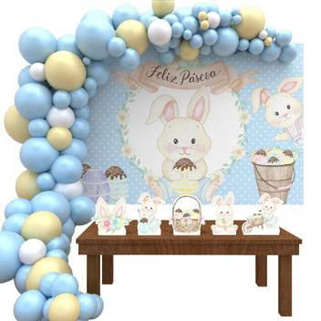 Kit Ouro Páscoa Coelho Azul- IMPAKTO VISUAL - Sacolinha Surpresa ...