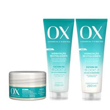 Kit Ox Hidratação Revitalizante (Shampoo E Cond.) 200ml + Máscara 300g ...