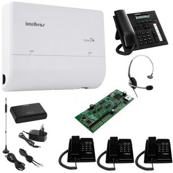 Kit Pabx 2 Linhas 4 Ramais Para Comercios Pequenas Empresas - Intelbras ...
