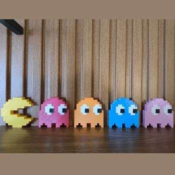 Kit Pac-Man 5 in 1 Decoração Geek Nostálgia, Clássico - shoptore.br ...