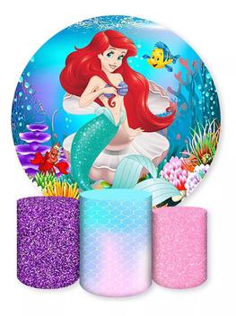Kit Painel de Festa Redondo Trio Cilindro - ARIEL - DeCarllos - Painel ...