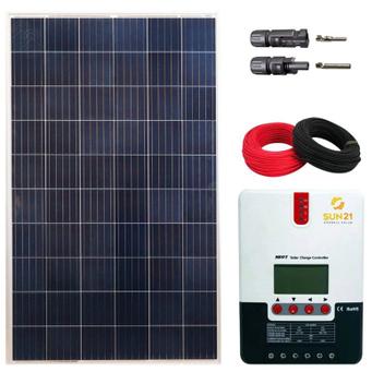Kit Painel Solar 280W com Controlador 20AMPPT Cabo e Conector - MINHA ...