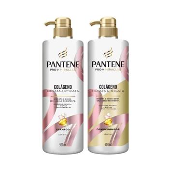 Kit pantene colágeno hidrata e resgata shampoo + condicionador 510ml ...