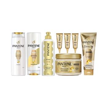 Kit Pantene Hidratação Sh+Cond+Cr+Másc+3 Ampolas+Cond Milag - Kit de ...