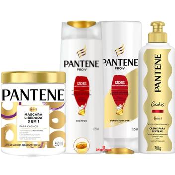 kit Pantene Para Cabelos Cacheado Pro V Hidra Vitaminados Creme Cabelo ...