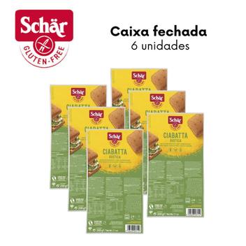 KIT Pão tipo ciabatta rústica Dr. Schar 200g - Caixa com 6 unidades ...