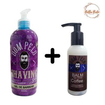 Kit Para Barbear Suave Balm Para Barba e Shaving EM Gel 500ML - DOM ...