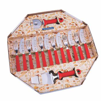Kit para pizza 14 peças faca garfo cortador tramontina - Conjunto para ...