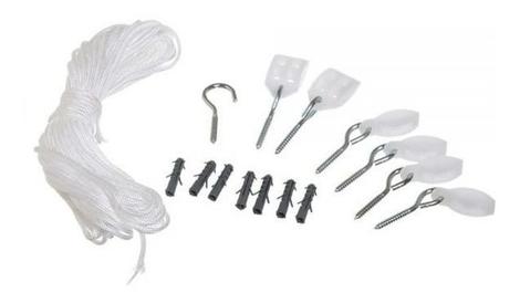 Kit Para Varal de Teto 13m Corda Nylon com Roldanas e Buchas - Maxeb ...
