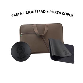 Kit Pasta Case Capa Para Guardar Notebook + MousePad Gamer Preto 25x20 ...