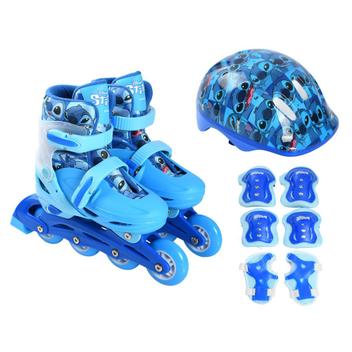 Kit Patins Inline 32 35 CV245206 Stitch - Disney - Patins 4 Rodas ...