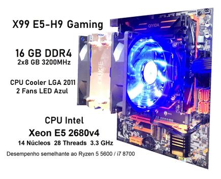 Kit PC X99 Gaming + Xeon E5 2680v4 14 Núcleos (Ryzen 5 5600) + 16GB ...