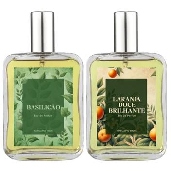 Kit Perfume Masc. Basilicão E Laranja Doce Brilhante 100Ml - Essência ...