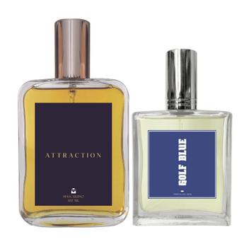 Kit Perfume Masculino Attraction 100ml + Golf Blue 50ml - Essência do ...