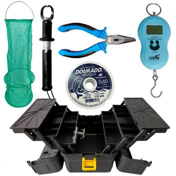 Kit Pesqueiro Boga Grip Balança Maleta Alicate Linha Sambura - Xingu ...