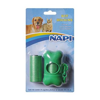 Kit Pet Cata Caca 1 Recipiente + 2 Rolos de Saquinhos para Cachorro e ...