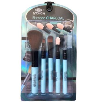 Kit Pincel e Aplicadores para Maquiagem 8 Peças Exmon Azul - Aplicador ...