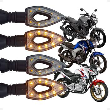 Kit Piscas Seta De Moto Led Flecha Cristal Esportiva Universal Pisca ...