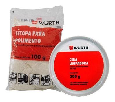 Kit Polimento Wurth Estopa 100g + Cera Limpadora 200g - Cera Automotiva ...